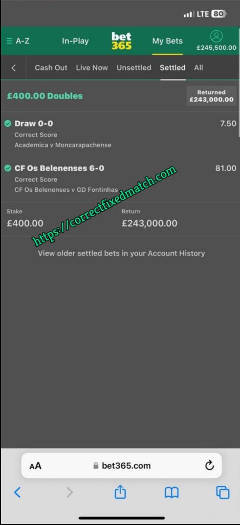 Correct Fixed Match